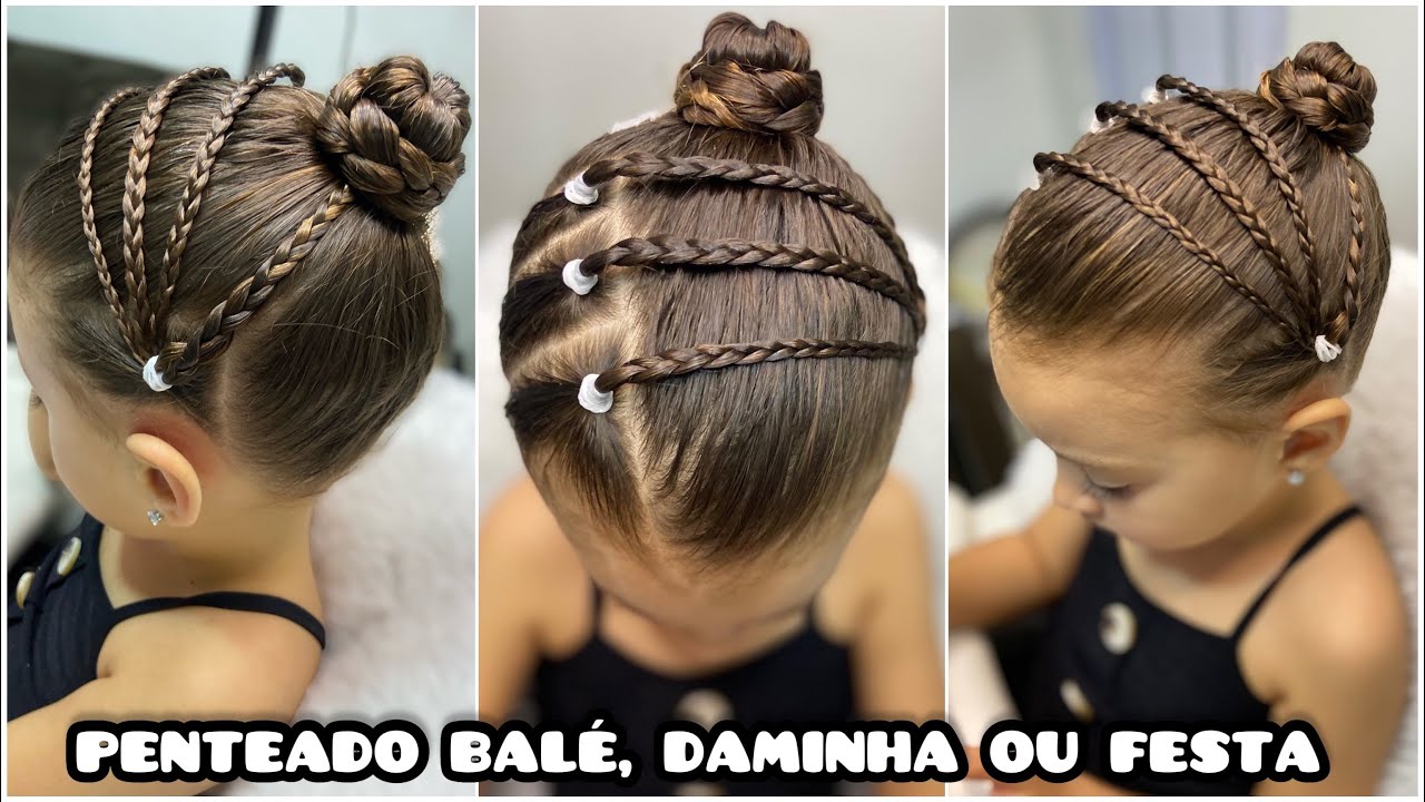 Peinado para ballet, niña de las flores o fiesta | Peinado infantil con moño