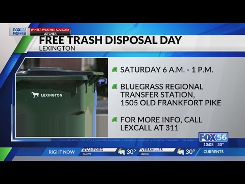 Lexington's free trash disposal day Saturday