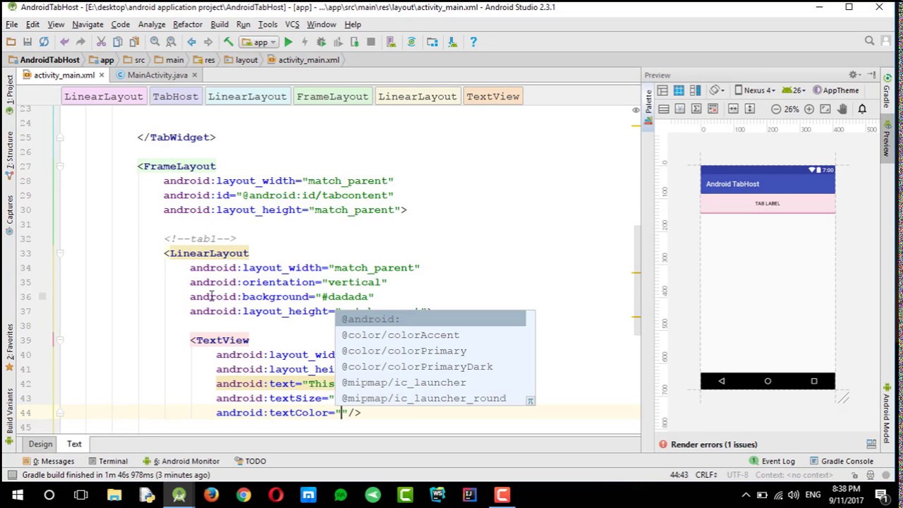 Android Simple TabHost  | tabhost tutorial | android studio |