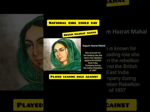 national girl child day 2023# Begum Hazrat Mahal
