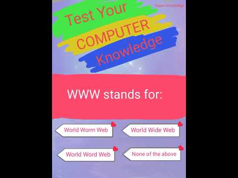 WWW stands for . | Basic computer knowledge videos.