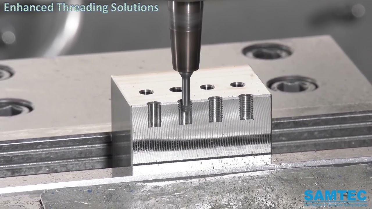 SAMTEC Solid Carbide Threading End Mill for Hardened material up to 62HRC