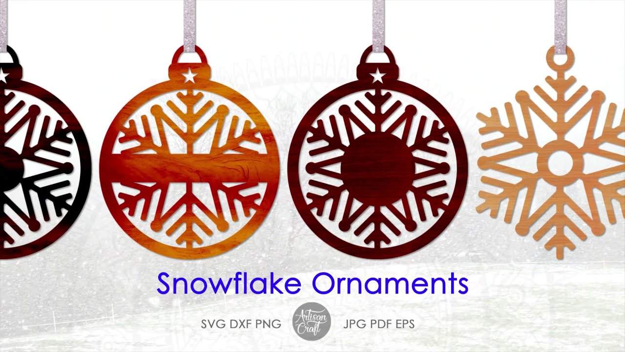 Snowflake Ornament SVG cut files