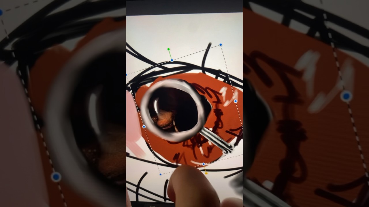 Using a magnifying glass to find my art