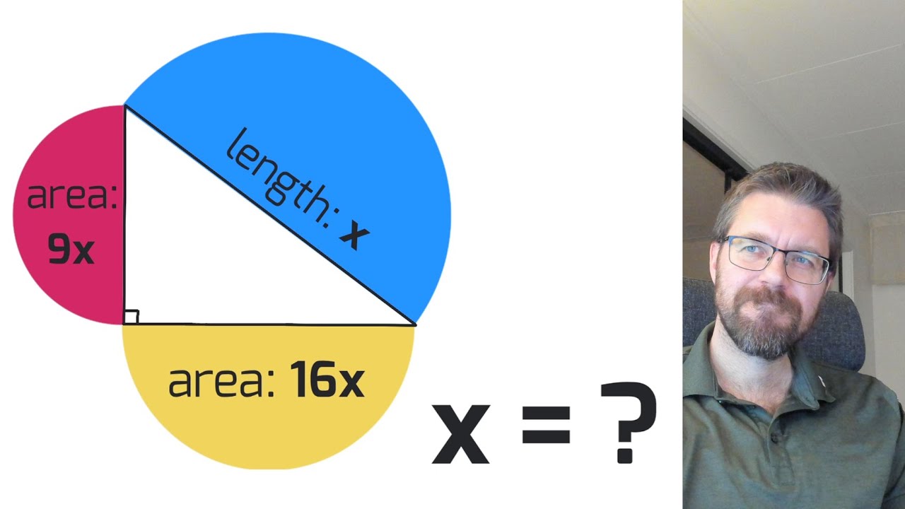 Pythagorean theorem whith semi circles, a nice problem.