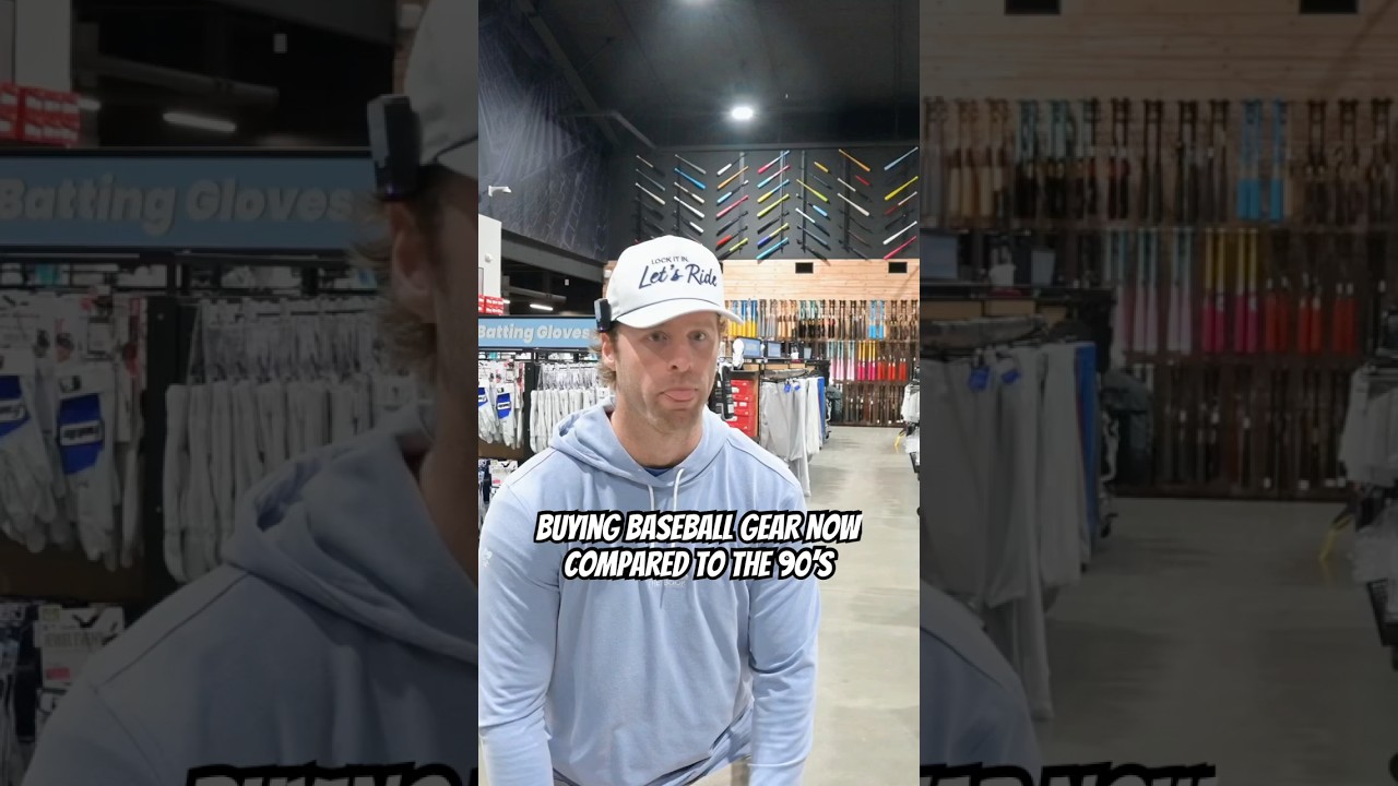 Baseball Gear In The 90's Vs. Baseball Gear Now #baseball #shorts