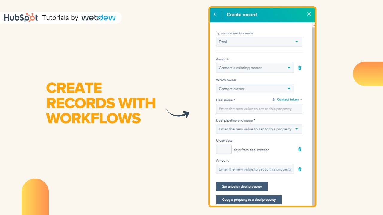 How to create records with workflows in HubSpot