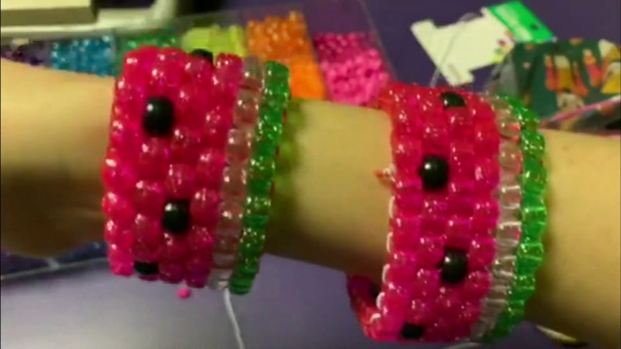 Watermelon Peyote Kandi Cuff Tutorial!