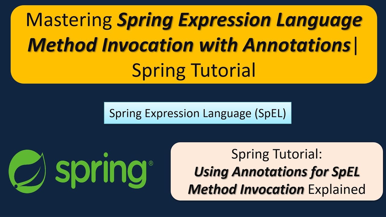 Spring expression language method invocation (Annotation) | Spring Tutorial | Spring Framework