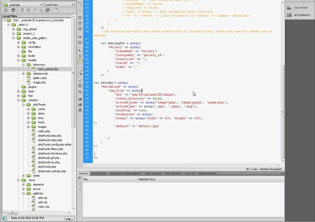 CakePHP 1.3 - MEIO Image Upload / Resize & Gallery Tutorial - (download complete code & sql)