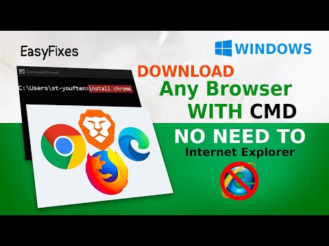 How to download Chrome,Firefox,Brave,Edge WITHOUT A Web Browser - Windows CMD