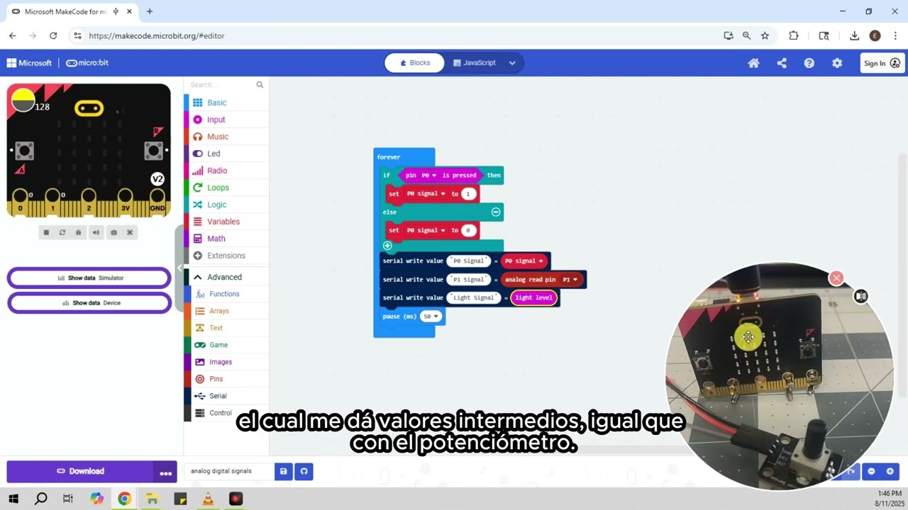 🔥Digital vs Analog Signals on micro:bit | Real-Time Serial Plotter Demo