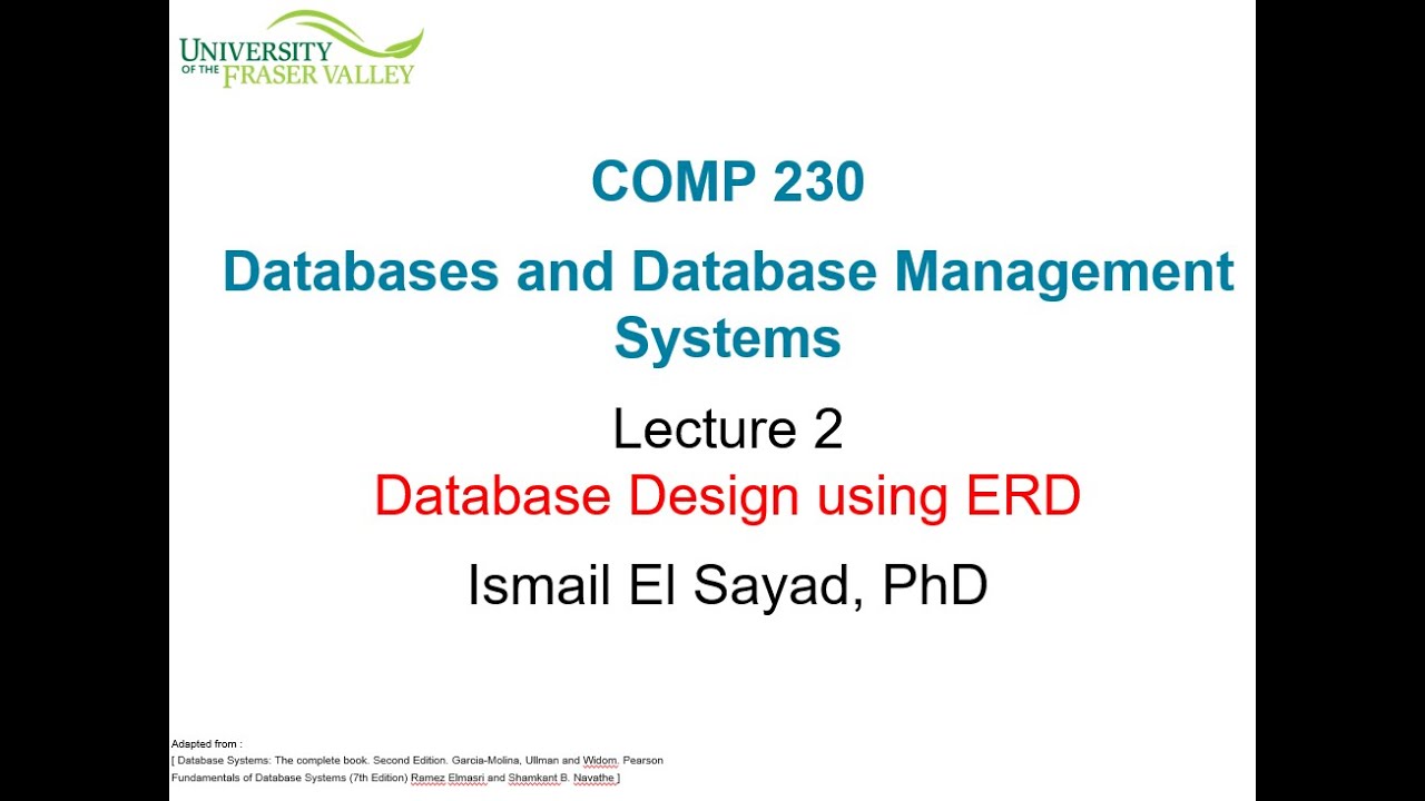 COMP 230 Databases and Database Management Systems Lecture 2