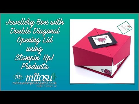 Jewellery Box with Double Diagonal Opening Lid using Stampin' Up! Products