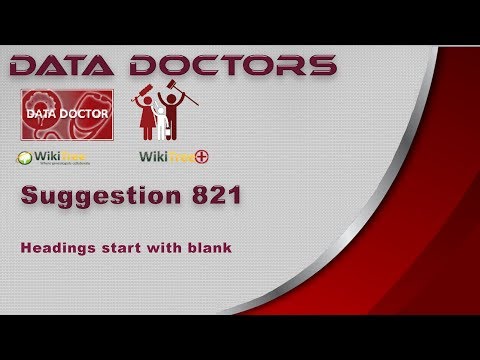 Data Doctors Suggestion 821 Heading starts with blank