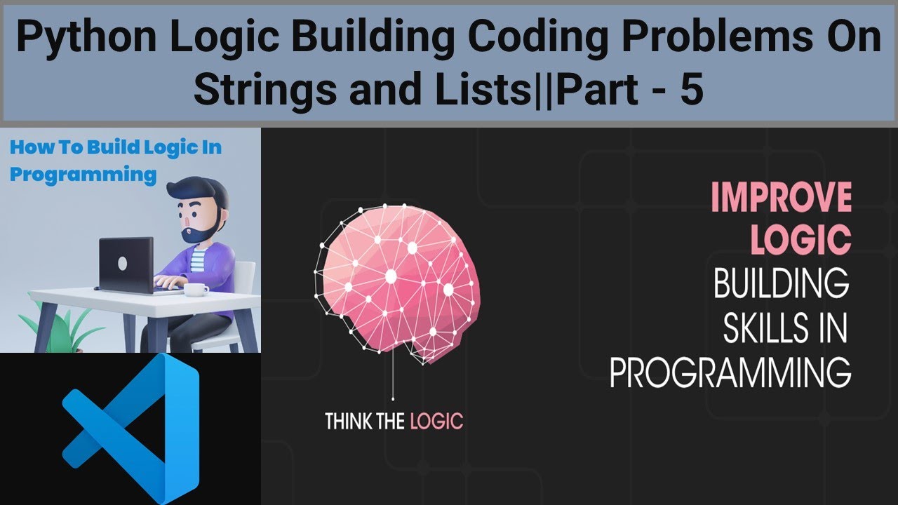 Python Logic Building Coding Problems On Strings and Lists ||Part - 5 || @datatechinfo