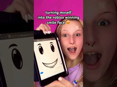 turning myself into the roblox winning smile face 😍 #roblox #makeuptutorial #makeup #satire