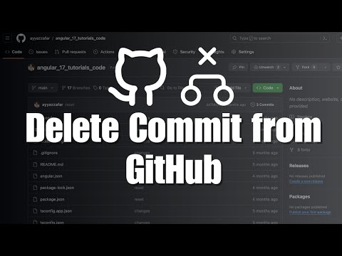 How to delete a commit from GitHub?