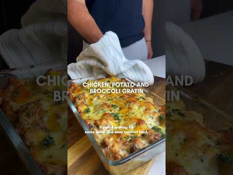Healthy, high protein comfort food: Chicken, Potato and Broccoli Gratin #healthyrecipes #weightloss