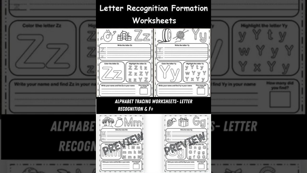 Alphabet Tracing Worksheets  Letter Recognition & Formation Practice