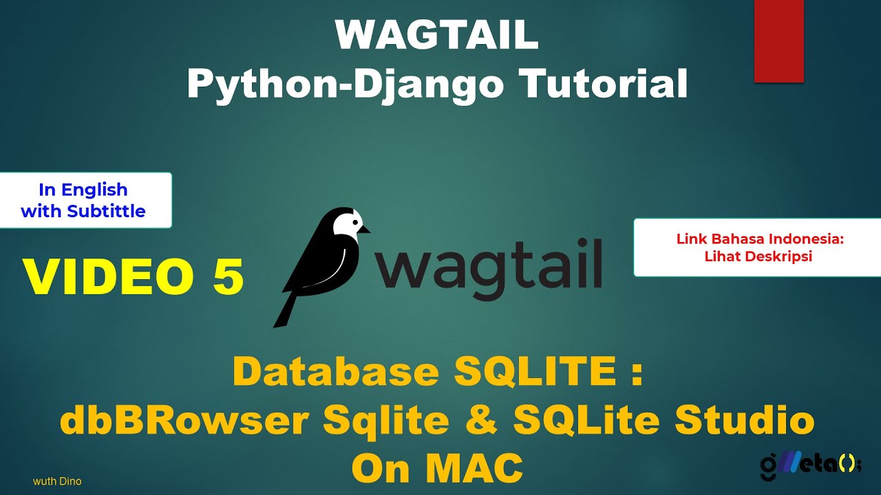 Vid.5 WAGTAIL Python-Django Tutorial - SQLite on MAC