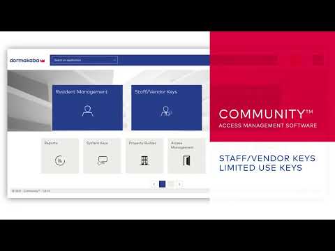 Community Software - Staff Vendor Keys - Limited Use Keys