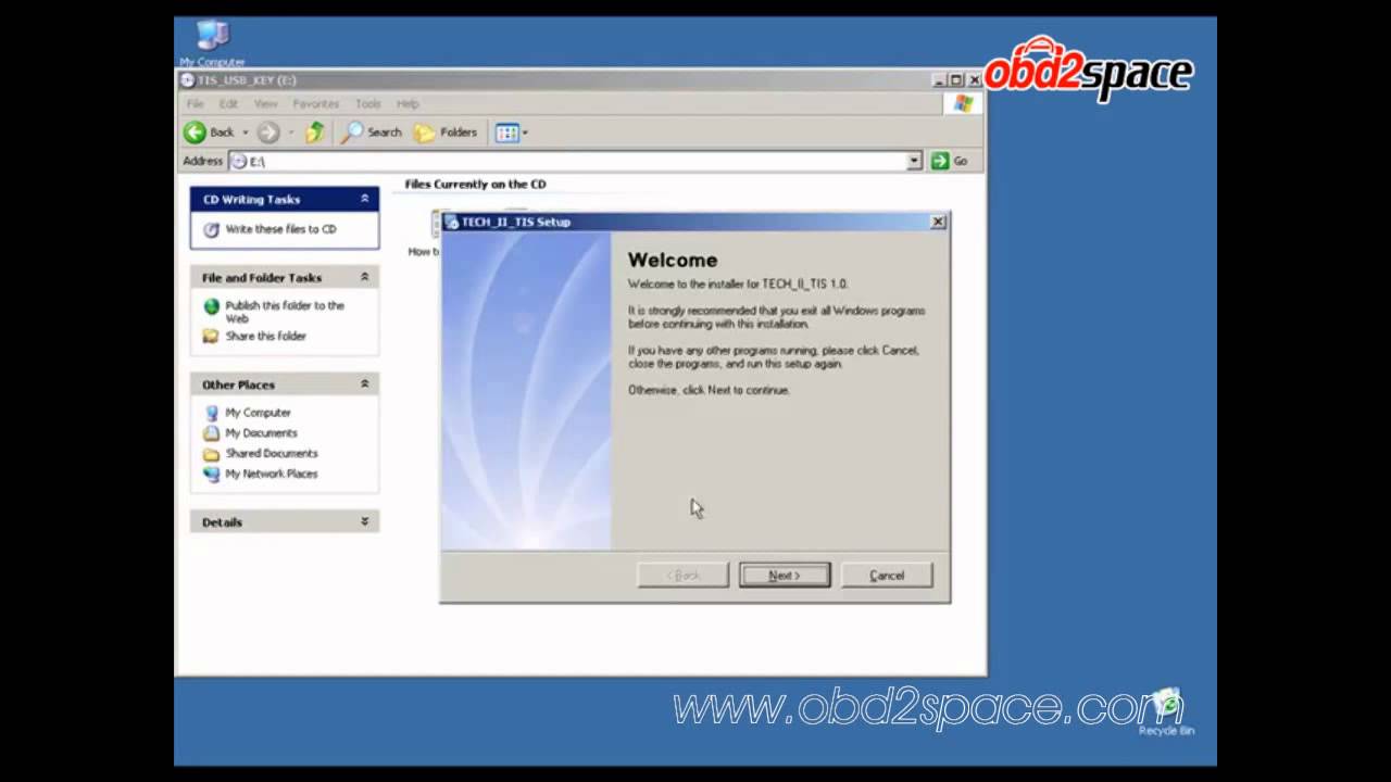 OBD2space.com Gm Tech2 tis2000 installation video