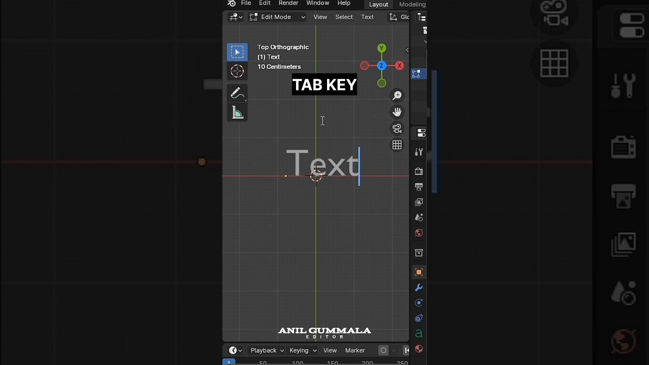 Blender Series part 1 : HOW TO ADD TEXT IN BLENDER