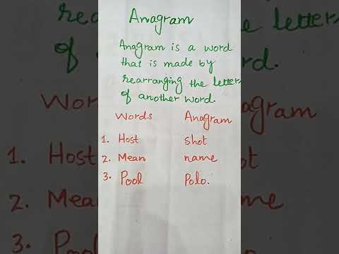Anagram definition in english and urdu with examples