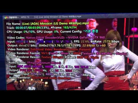 PotPlayer 4K HEVC Video Play Test With GTX960 HW Decoding (60f recoding)