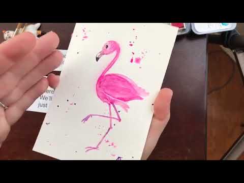 Learn to Water Color: Painting Flamingos