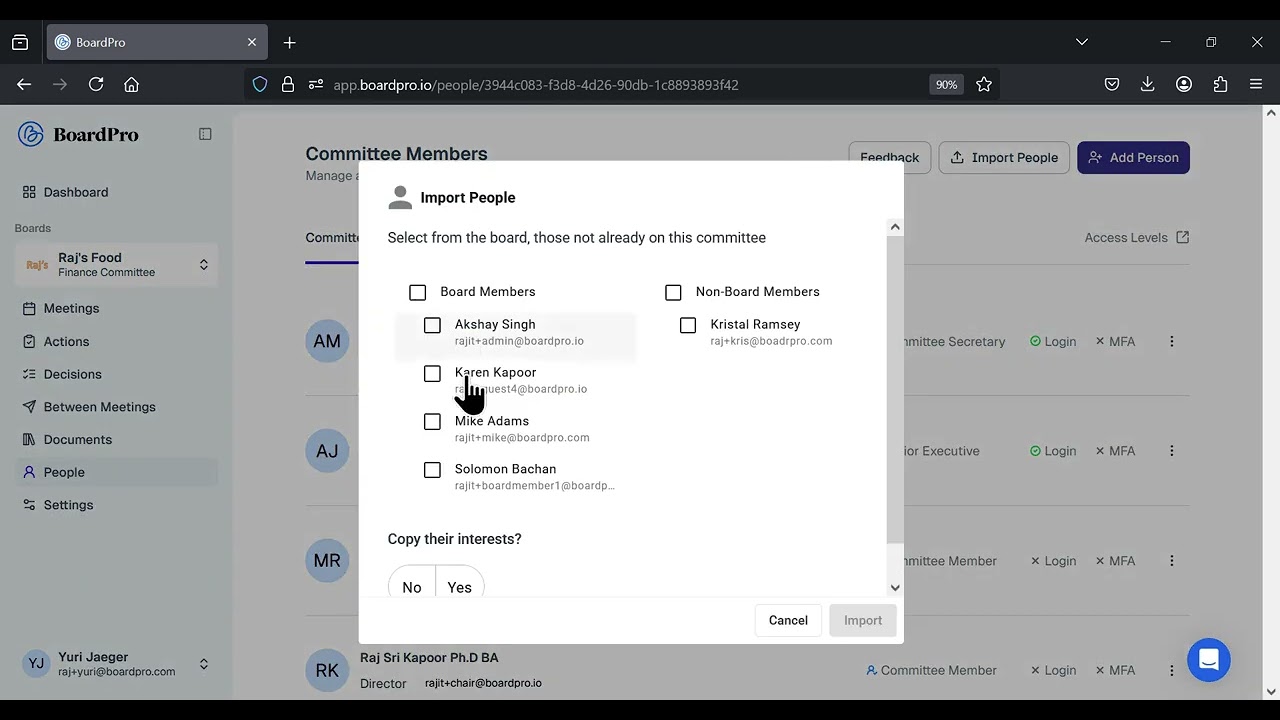 BoardPro Committees overview