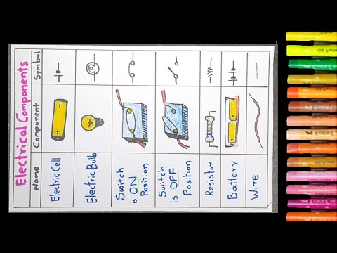 how to draw Electrical Components and symbols easy | Symbols of electric circuit components