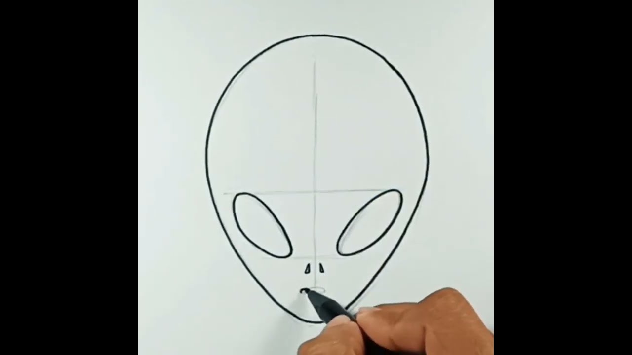 Easy Drawing Alien Face #shorts