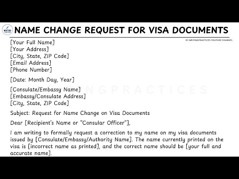 [LETTER TEMPLATE] How To Write A Name Change Request Letter for Visa Documents Steps Guide