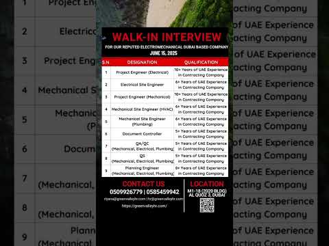 Construction vacancies walk in interview #dubaijobs #uaejobs #gulfjobs