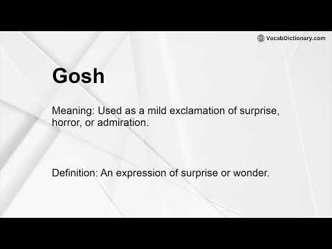 Gosh Meaning