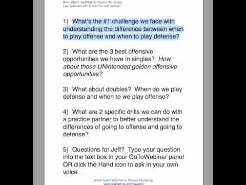 Tennis Strategy - When To Play Offense Or Play Defense - Part 1