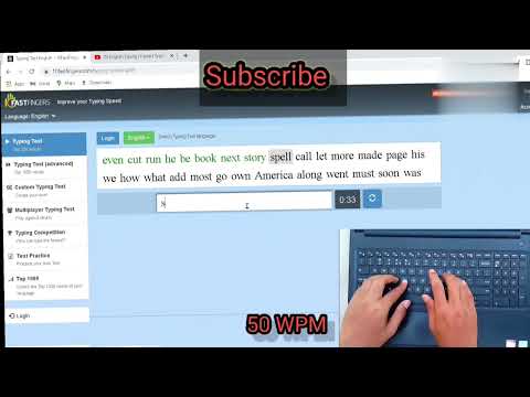 English Typing | speed 50 WPM | how to learn typing