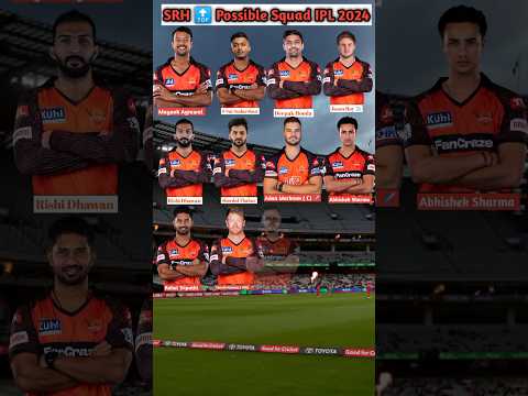 Sunrisers Hyderabad Possible Squad IPL 2024 By Sports Wala #sunrisershyderabad #sportswala #srh