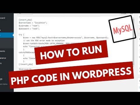 How to Run PHP Code in WordPress with MySQLi and PDO 2016
