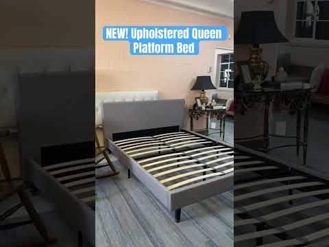 NEW! Upholstered Queen Platform Bed 🛏️
