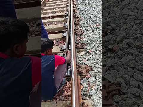 Point testing by S & T staff ❤️ in Indian Railway 🚂#shorts
