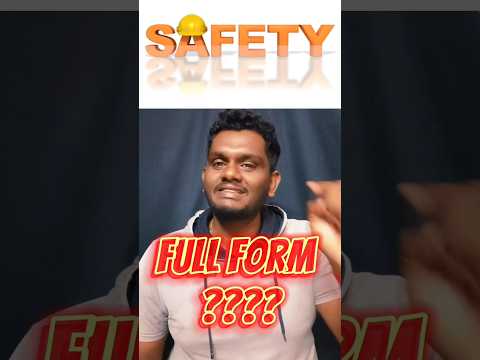 What is safety full form ⁉️ why safety first at workplace | workplace safety #safetyfirst #nebosh
