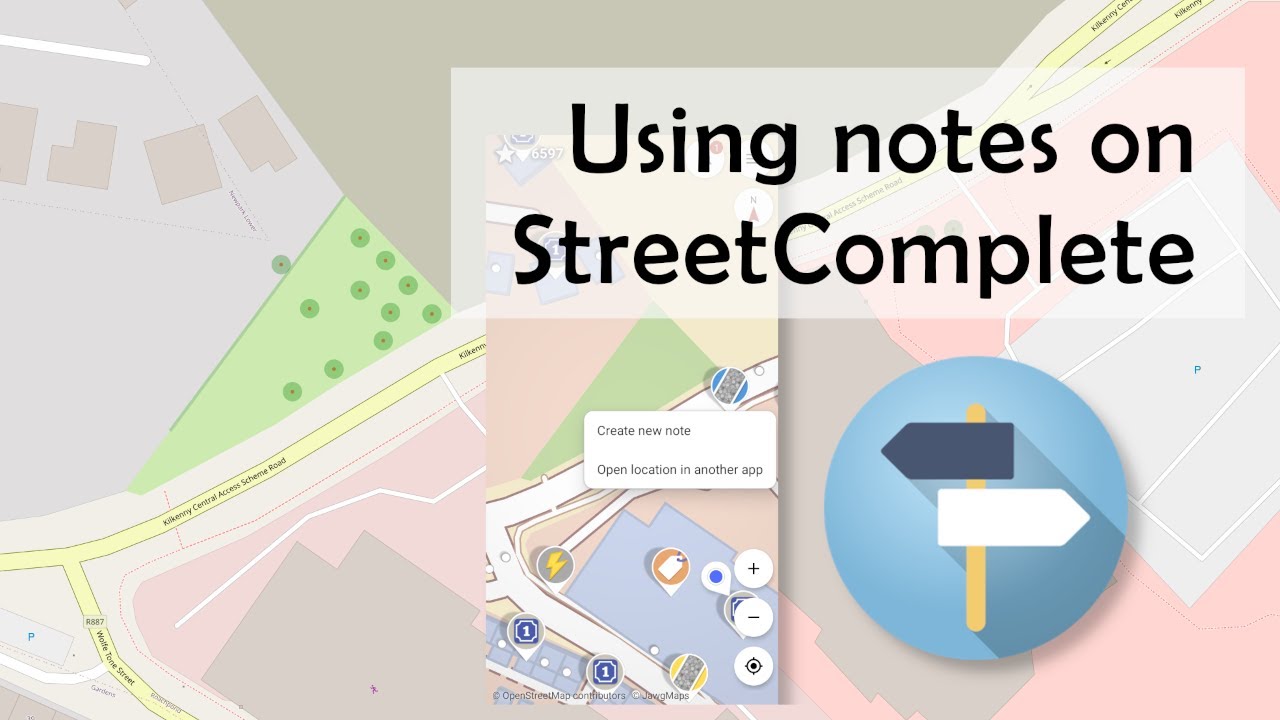 Mapping trees using notes in StreetComplete
