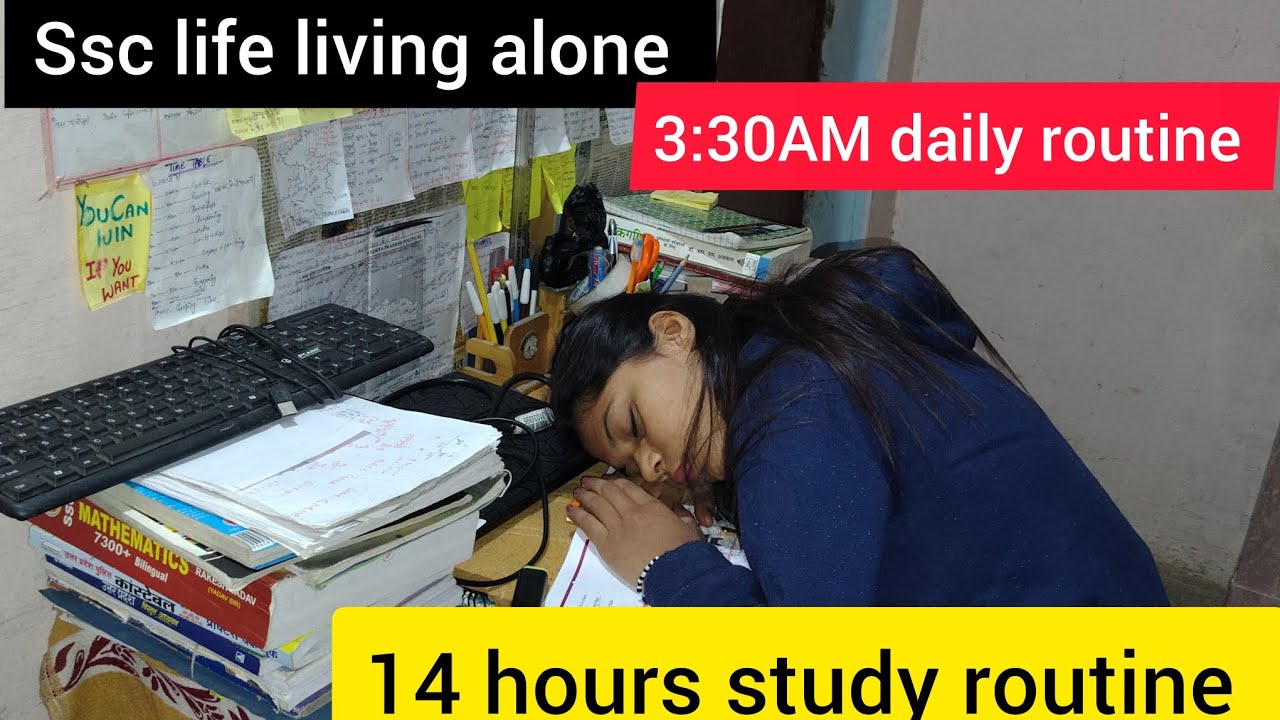MY 14 hrs Study routine vlog After Diwali* A DAY IN LIFE OF A SSC ASPIRANT 3:30 AM AS STUDY ROUTINE