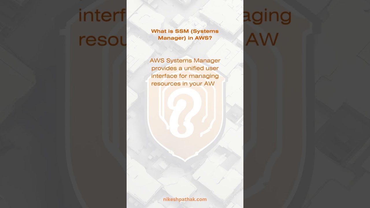 What is SSM (Systems Manager) in AWS? #aws #clouds #ssm #config #shorts