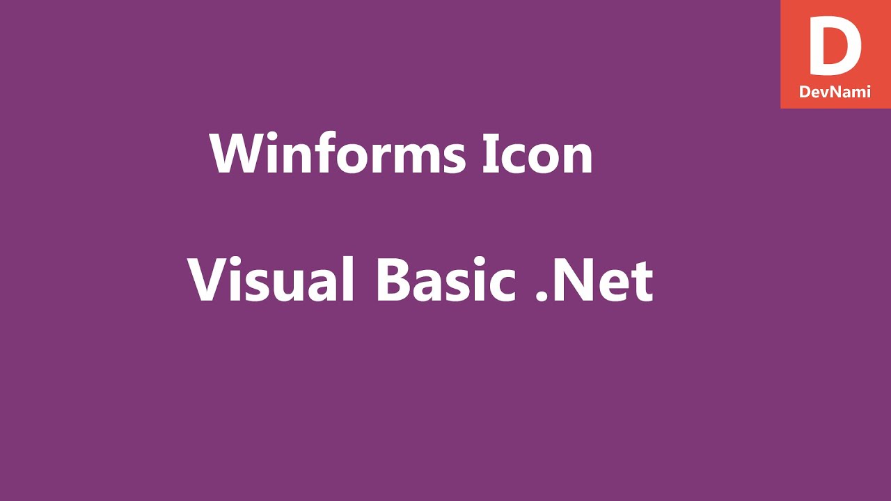 Visual Basic .Net Set WinForm Application Icon