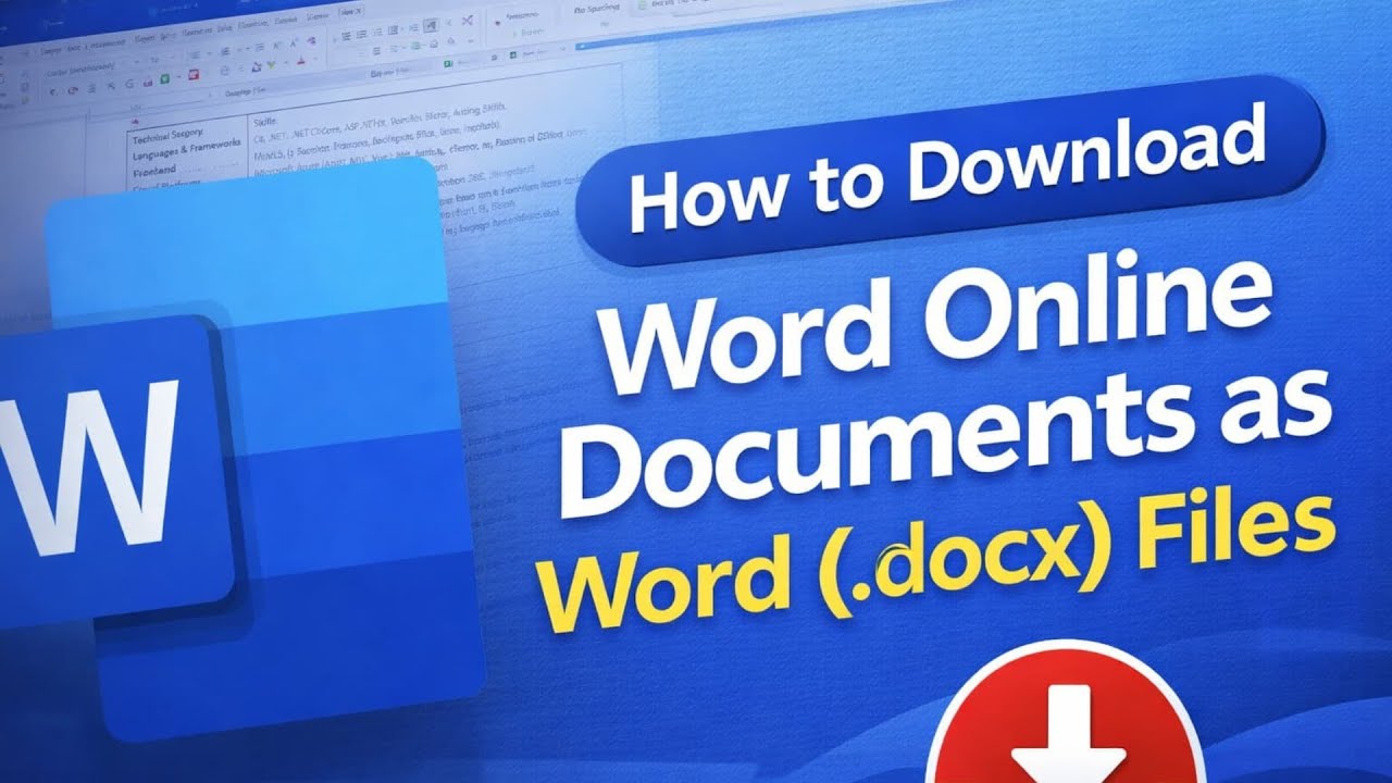How to Download Word Online Documents as Word (.docx) Files ?