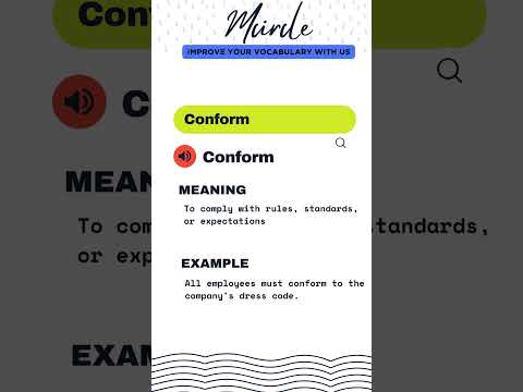 Meaning of Word CONFORM #shortvideo #english #learning